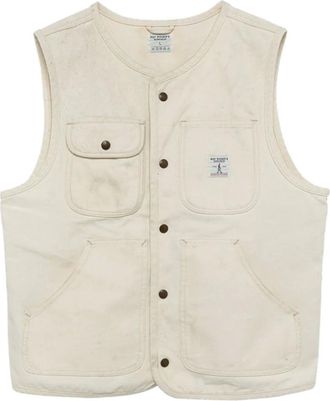 Roy Rogers Homme, Vestes, Blanc, Taille: L Gilet en toile