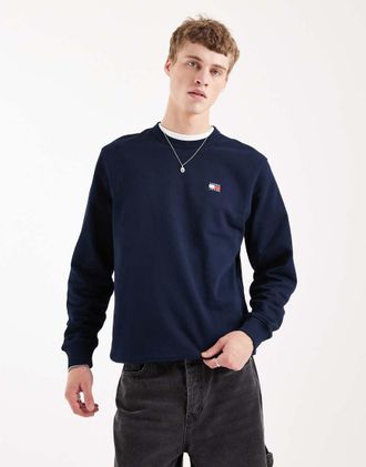 Tommy Jeans Sweat ras de cou avec &eacute;cusson - Marine-Bleu marine