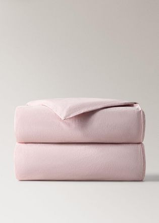 Mango Housse de couette pour berceau &agrave; fines rayures, en coton avec fil teint pamplemousse - Home - 100x120cm - MANGO HOME