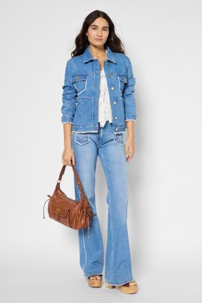 Gerard Darel Blouson en denim &agrave; franges - ROMYRA - Jeans