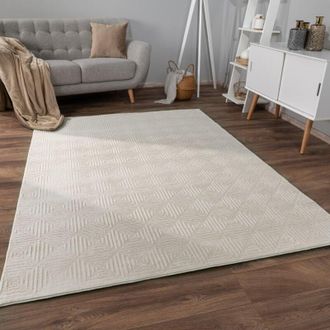 Paco Home Paco Home Tapis Salon Chambre Adulte Poils Ras Scandinave Motif Boho Motif Geometrique 240x340 cm, Beige 3
