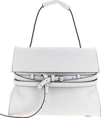 Moschino Femme, Sacs, Blanc, Taille: ONE Size Tie Me Pekke Shoulder Bag