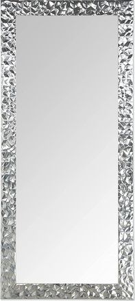 MO.WA Spiegel Wandspiegel groß Ganzkörperspiegel 77x177 Silber Lehnspiegel Blattsilber Holzrahmen Hängender Spiegel Flurspiegel