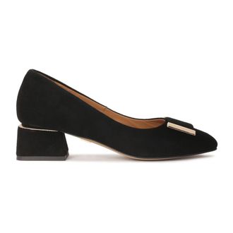 Kazar Schwarze Wildleder-Pumps mit niedrigem Absatz.Dieses Produkt f&auml;llt klein aus. - - Shoes - Damen - Schwarzk - 37 EU