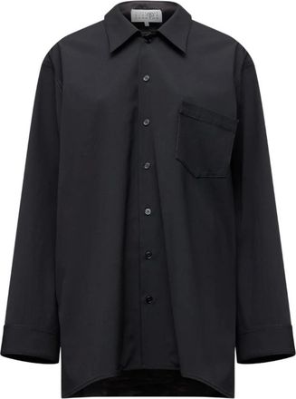 Maison Margiela Femme, Robes, Noir, Taille: 36 FR Technical Poplin Shirt Dress