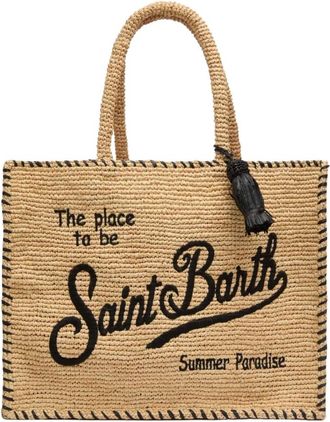 Saint Barth Femme, Sacs, Beige, Taille: ONE Size Sac Vanity en Rafia