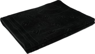 Dolce & Gabbana Badetuch mit Jacquard-Logo - Schwarz