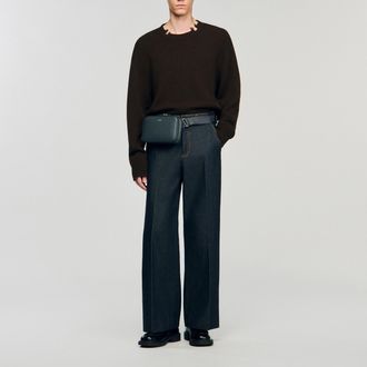 Sandro Petit sac cuir reconstitu&eacute; Saffiano