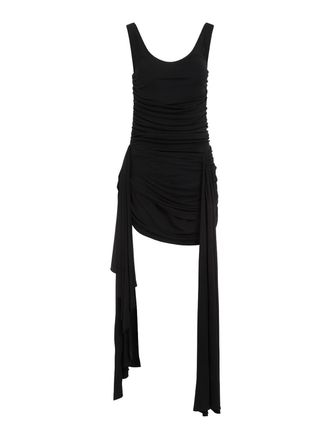 MUGLER Robe Au Genou - Noir