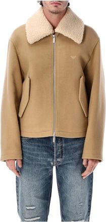 Emporio Armani Blouson Jacket - Homme - Vestes - Beige - Taille: XL
