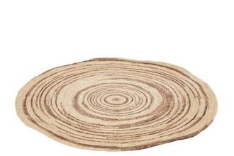 Jolipa Runder Teppich, Mais, Beige/Braun, Mehrfarbig, L