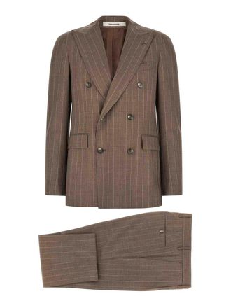 Tagliatore Knielanges Kleid - Braun