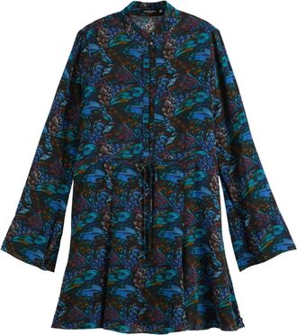 Scotch & Soda Damen Printed Long Sleeve Mini Dress L&auml;ssiges Kleid, Fasan U023, 66