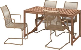 IKEA NÄMMARÖ / VÄSMAN Tisch+4 Armlehnstühle/außen