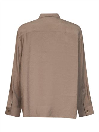 STUDIO NICHOLSON Mens Shirt Emper Modal Blend Mud Cellulose