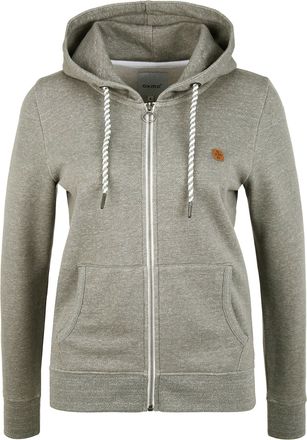 Oxmo Celia Damen Sweatjacke Kapuzenjacke Hoodie mit Kapuze, Größe:L, Farbe:Medium Grey Melange (1802011)