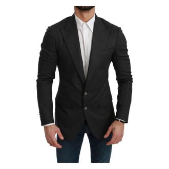 Dolce & Gabbana Napoli Slim Fit Blazer - Neu mit Etiketten - - Jackets - Herren - Grau - S