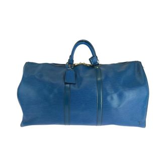 Louis Vuitton unisex, Pre-owned, Bleu, Taille: ONE Size Grand Sac de Voyage dOccasion avec Poignées Supérieures et Fermeture à Glissière