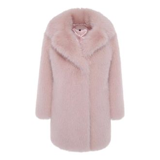 Cesare Gaspari Femme, Vestes, Rose, Taille: 38 FR Faux Fur Shearling Vestes