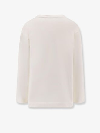 Max Mara Womens Sweatshirt Berma Cotton-Silk White Sweatshirts Sweater
