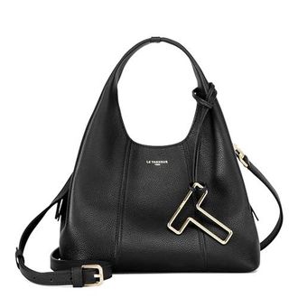 Le Tanneur petit sac &agrave; main, sac bandouli&egrave;re, en cuir grain&eacute;, Juliette, femme, port&eacute; main, &eacute;paule, crois&eacute;, bandouli&egrave;re amovible et ajustable, fermeture zipp&eacute;e, 2