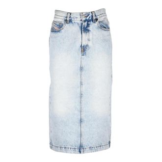 Diesel Denim Midi-Rock mit Rei&szlig;verschlusstaschen - - Skirts - Damen - Blau - W27