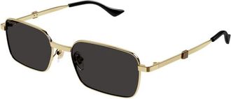 Gucci Rechteckige Sonnenbrille - - Accessories - unisex - Gelb - 56 MM