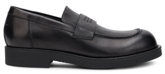 Maison Margiela Mens Leather Loafers Black Calfskin