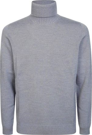 Drumohr Dolcevita ML Rasato Tubico Merino Finezza 7 - Homme - Pulls - Gris - Taille: L