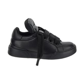 Dolce & Gabbana Mega Lace-Up Skate Sneakers - - Shoes - Herren - Schwarzk - 40 EU