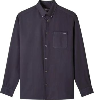 A.P.C. A.p.c., Homme, Chemises, Bleu, Taille: XL Mateo Shirt
