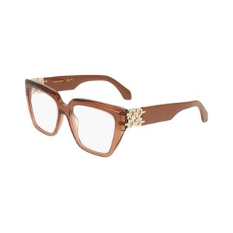 Ferragamo Monture Optique - Femme - Accessoires - Beige - Taille: 53 MM