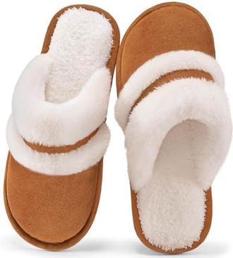 Generic Pantoufles dhiver chaudes pour femme - Avec doublure en peluche - Pantoufles en feutre - Avec semelle souple - Confortables - En coton - Pour lint&eacute;rie