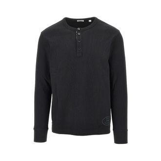 Burberry Langarm-Oberteil aus Baumwolle - - Tops - Herren - Schwarzk - L