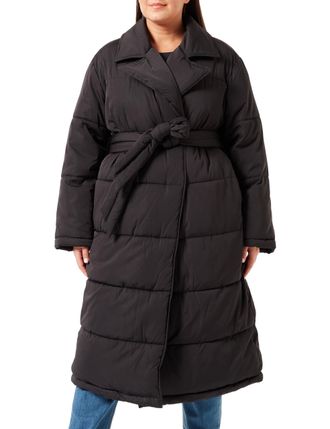 Vero Moda Y.A.S Damen YASLUFFA LS Padded Coat S. NOOS Puffermantel, Black, M