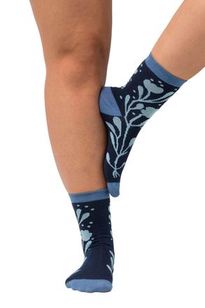 Ulla Popken Damen, große Größen, Strümpfe, Blumen