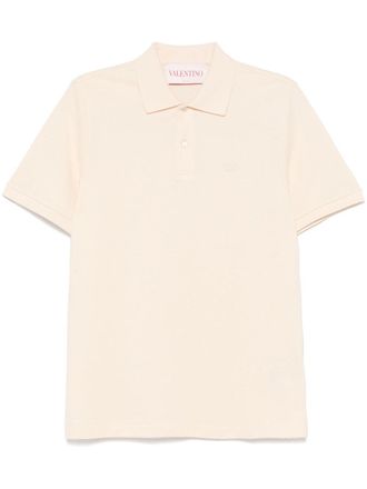 Valentino Garavani polo à détail VLogo brodé - Tons neutres