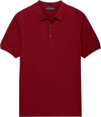 Brooks Brothers Homme, Tops, Rouge, Taille: XL Polo en maille de coton merceris&eacute;