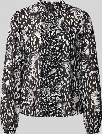 Marc Cain Regular Fit Langarmbluse mit Allover-Muster Modell REMIX SPORTS D