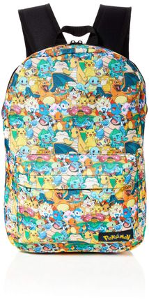 Bioworld POKEMON All-over Characters Print Backpack Rucksack, 45 cm, 15 liters, Mehrfarbig (Multicolour)