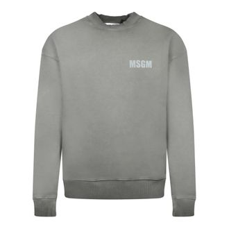 Msgm Graues Sweatshirt - Trendiger Style - - Sweatshirts & Hoodies - Herren - Grau - M