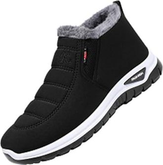 Generic Chaussures dhiver pour hommes avec doublure en fourrure, antid&eacute;rapantes, l&eacute;g&egrave;res, imperm&eacute;ables, avec semelle &eacute;paisse et support, doublure souple, pann