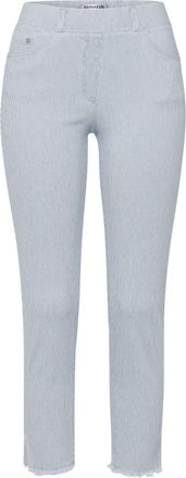 Raphaela by Brax Damen Lavina Fringe Denim Pinstripe Jeans, White/Blue, 36 EU