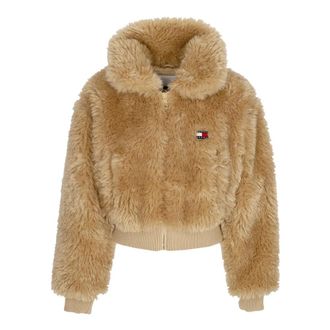 Tommy Hilfiger Gold Shearling Pelzjacke - - Jackets - Damen - Braun - S
