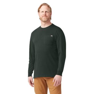 Dickies Herren Lang&auml;rmeliger Schwerer Rundhalsausschnitt Langarmshirt, Gr&uuml;n (Hunter Green GH), Large (Herstellergr&ouml;&szlig;e: L)