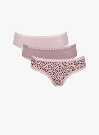 sloggi Lot de 3 culottes en coton m&eacute;lang&eacute;