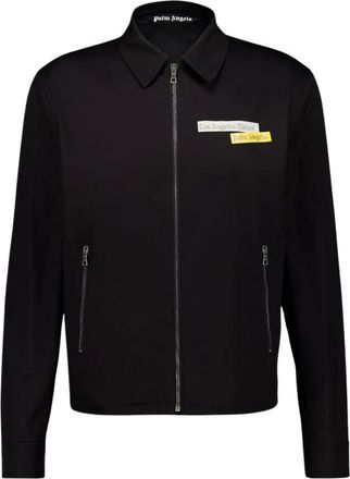 Palm Angels Homme, Vestes, Noir, Taille: L Pa x La Times News Jacket