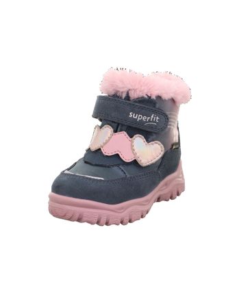 Superfit M&auml;dchen Baby Husky+ Warm Gef&uuml;tterte Gore-tex Blau/Rosa 8000 Schneestiefel, Blau Rosa 8000, 21 EU Weit