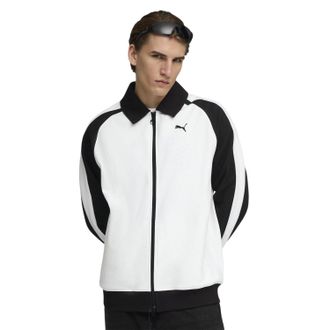 Puma T7 Trainingsjacke f&uuml;r Herren (Wei&szlig;/Schwarz)