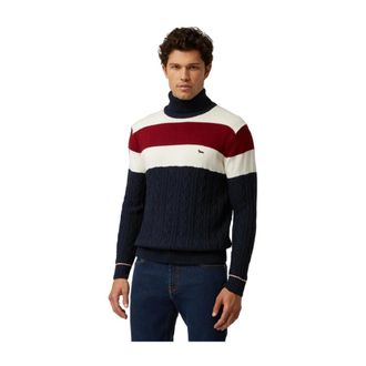 Harmont & Blaine Blauer Pullover mit Horizontalen Streifen - - Knitwear - Herren - Mehrfarbig - S